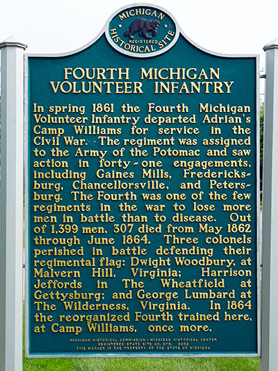 All Michigan Civil War - State Historic Markers concerining the Civil War